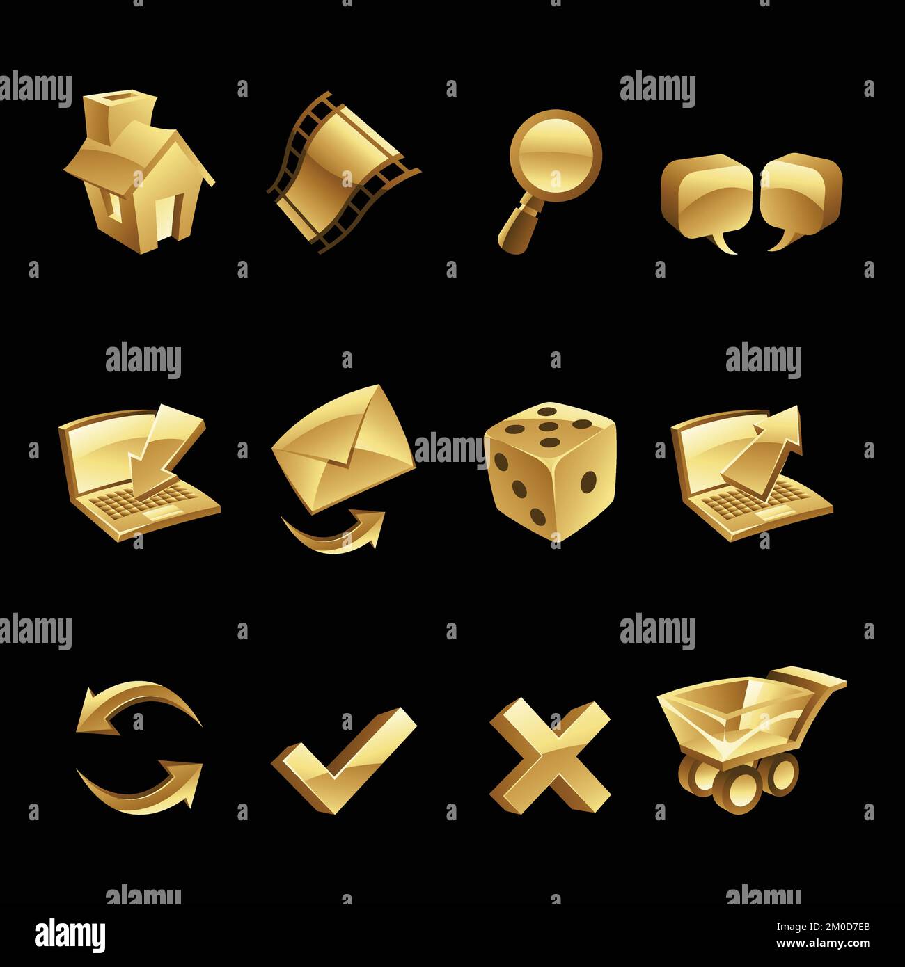 Gold dice 3d Stock Vector Images - Alamy