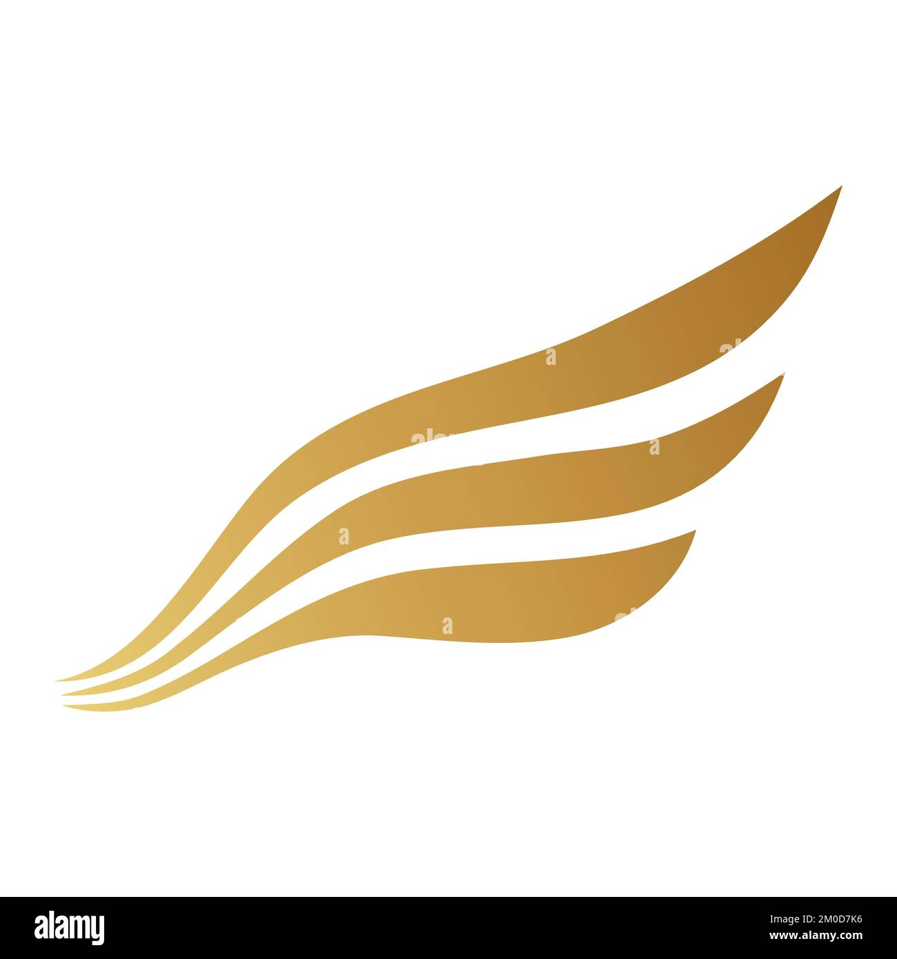 Golden Wing Icon on a White Background Stock Vector Image & Art - Alamy
