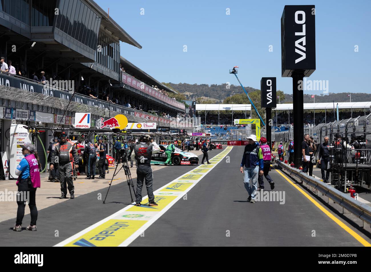 Adelaide Street Circuit, Australia, 3 December, 2022. Pit lane during ...