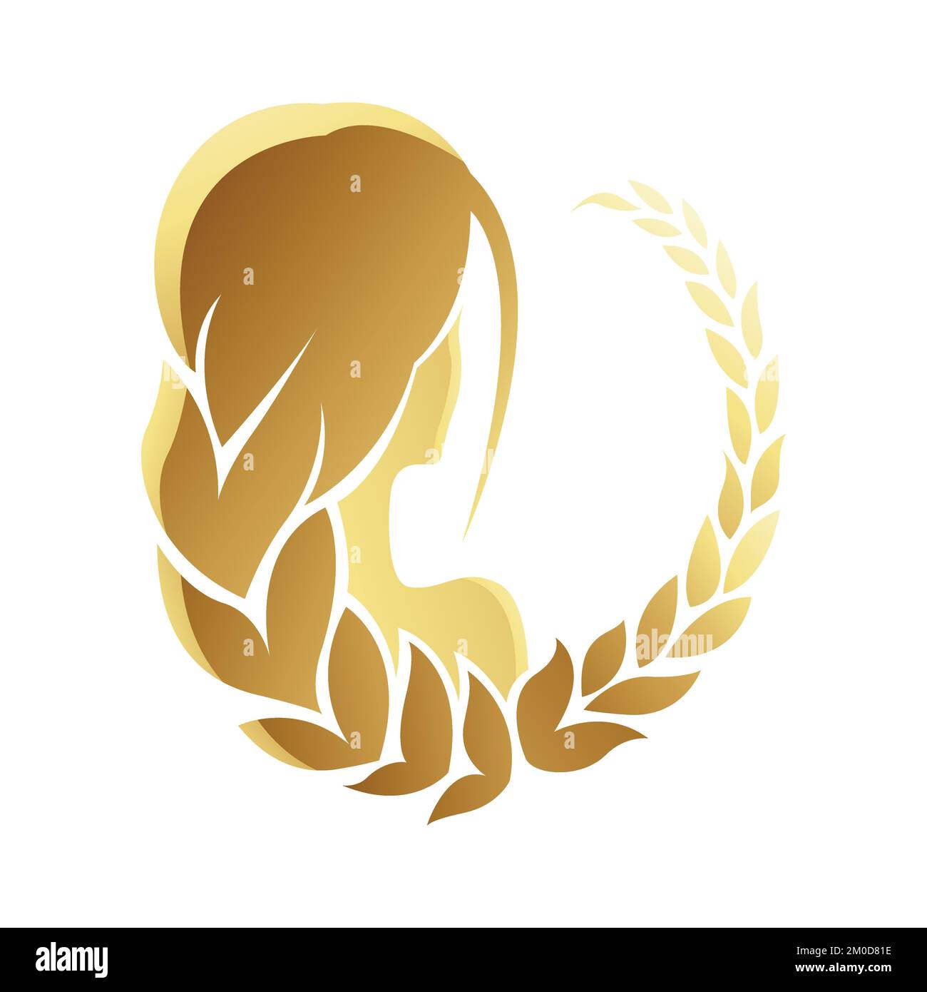 Golden Zodiac Sign Virgo on a White Background Stock Vector Image & Art ...