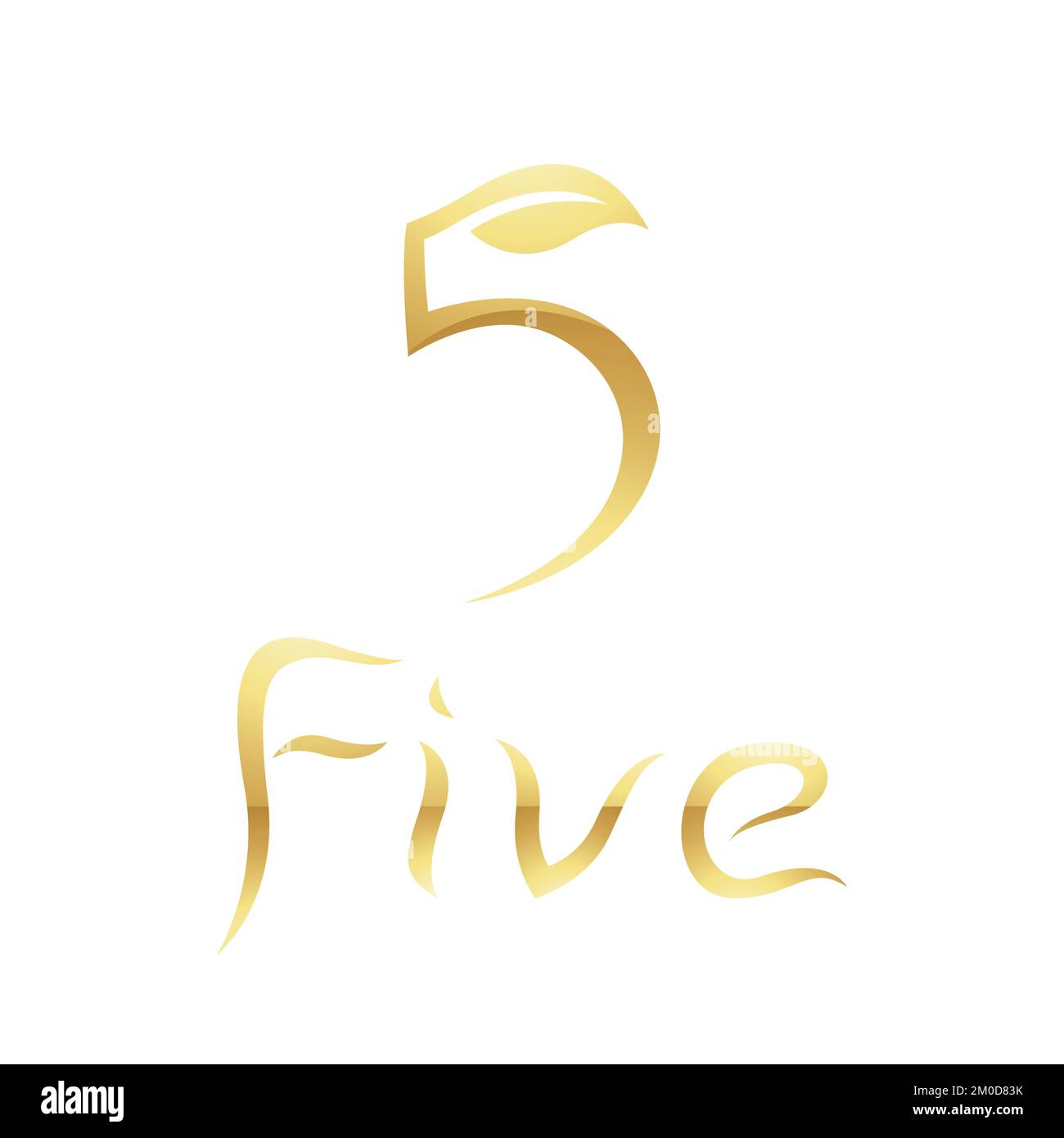 Golden glossy number icons hi-res stock photography and images - Alamy