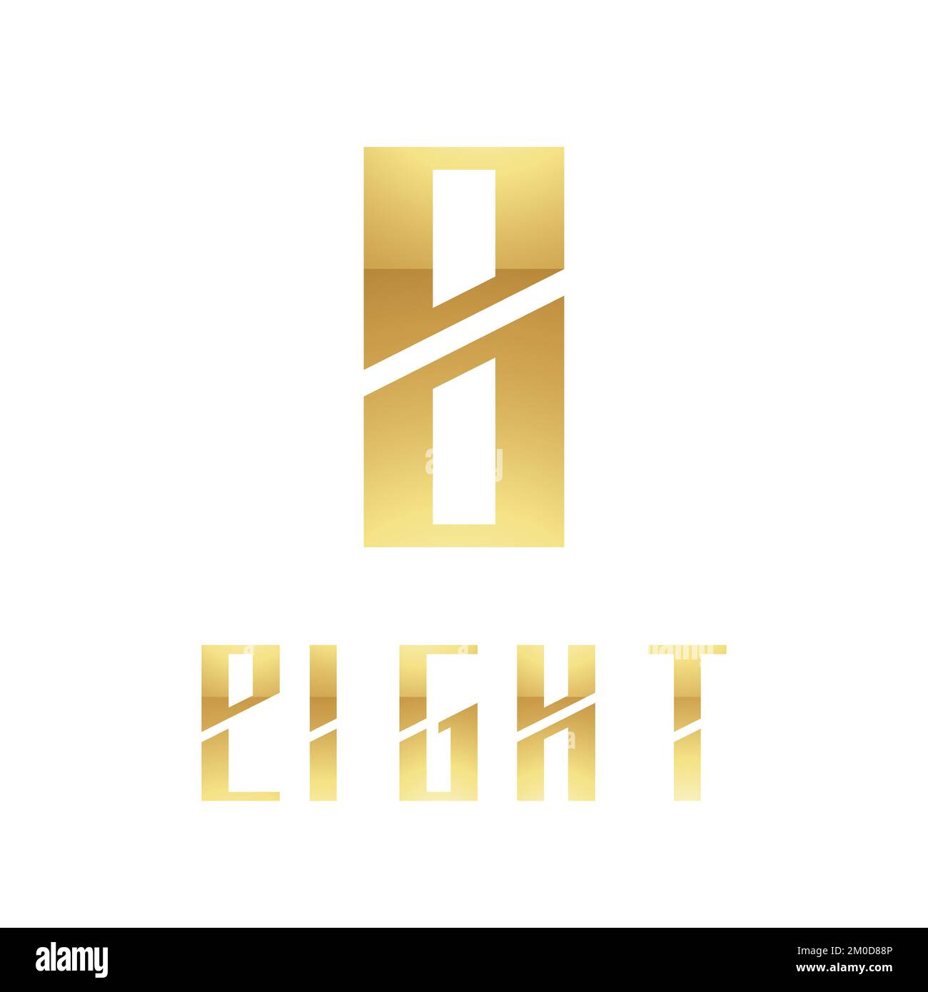 Golden Symbol for Number 8 on a White Background - Icon 9 Stock Vector ...