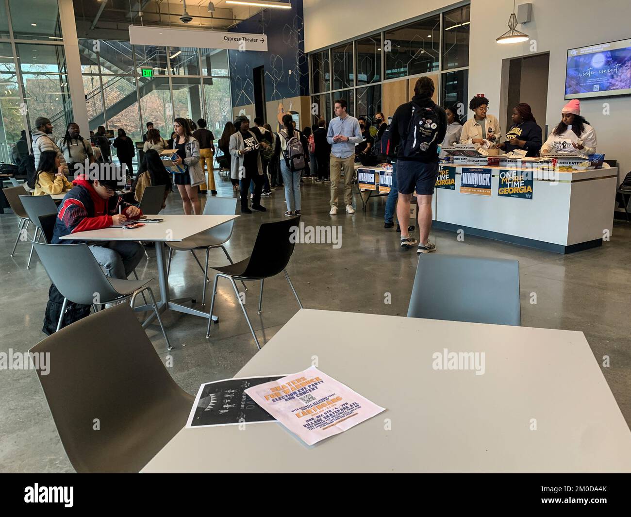 Atlanta, Georgia, USA. 5th Dec, 2022. Georgia Tech students staff a ...