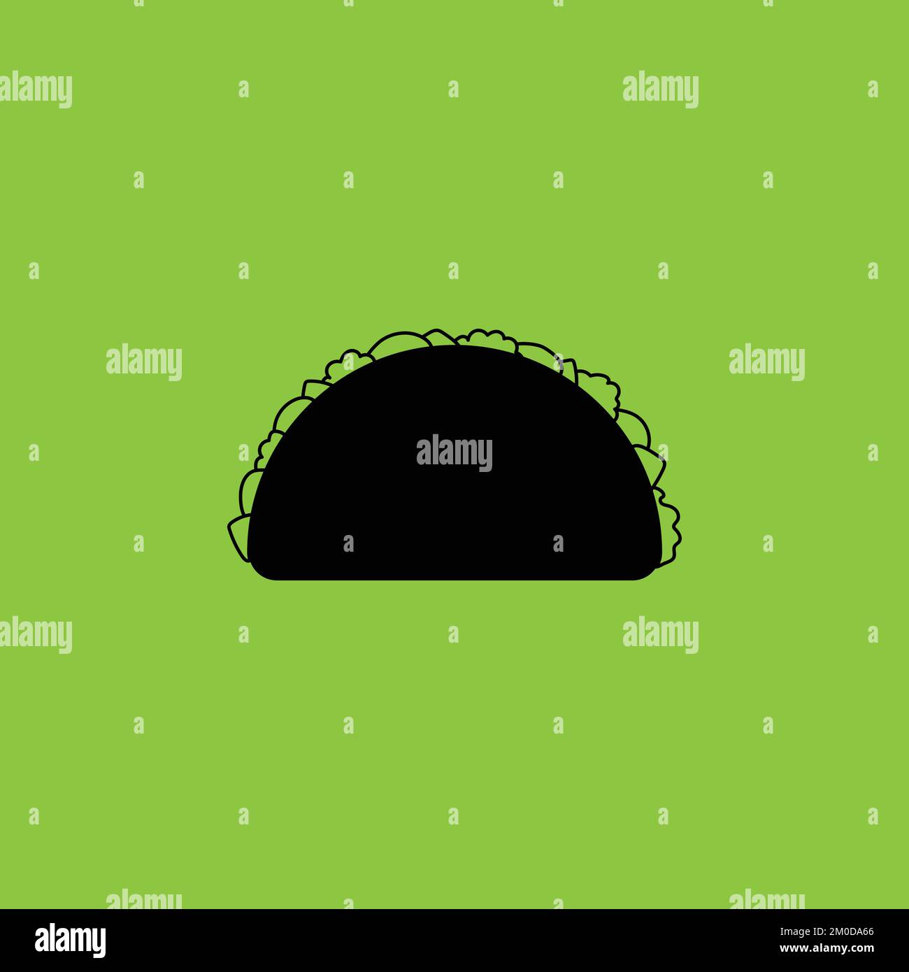 Taco icon, Fast Food Concept, Flat Style. - Vector. Vector Illustration ...