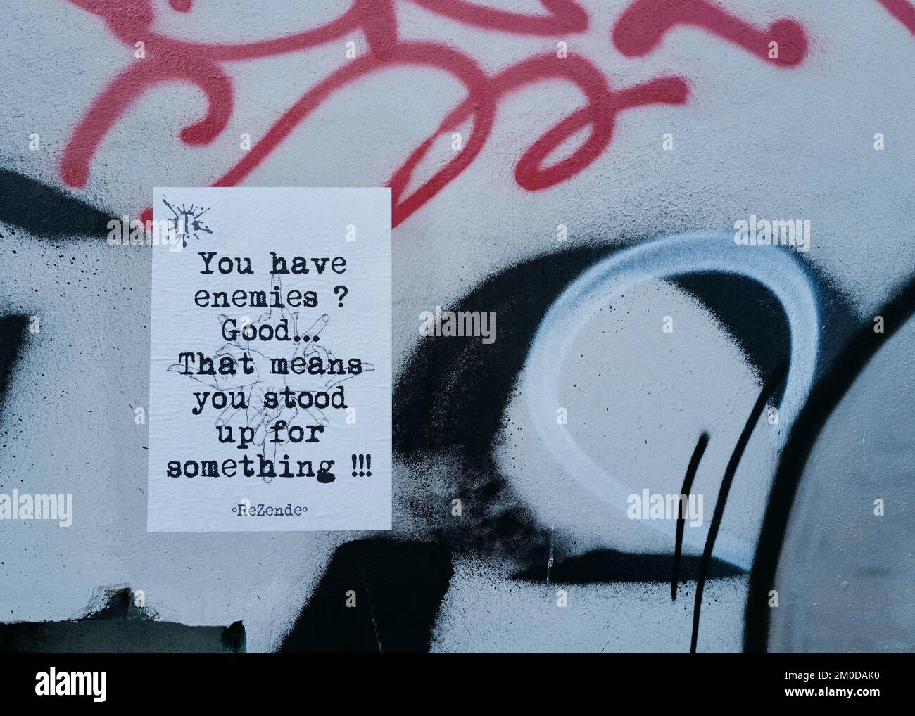 Graffiti quote hi-res stock photography and images - Alamy