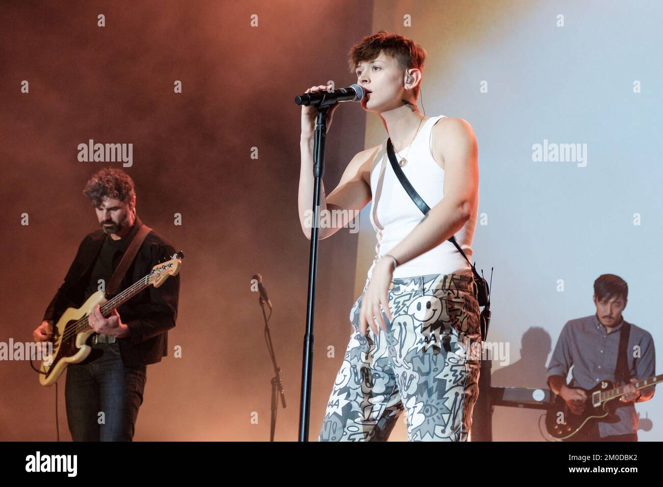 Hannah Cottrell live in concert with Tycho, performing on stage at ...