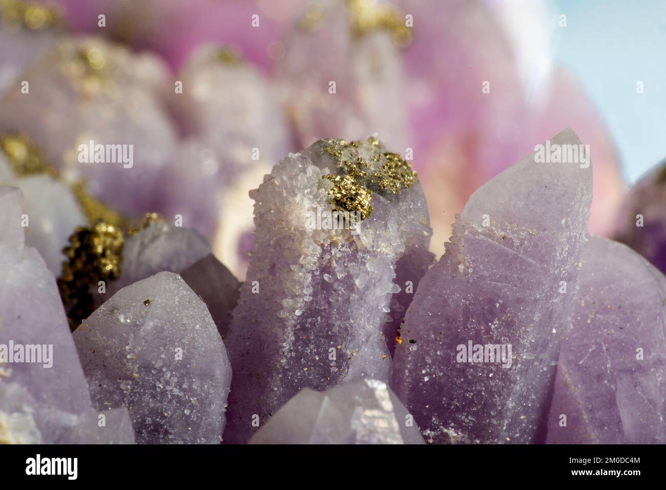 Beautiful colorful precious stone with gold or silver metal atmosphere ...