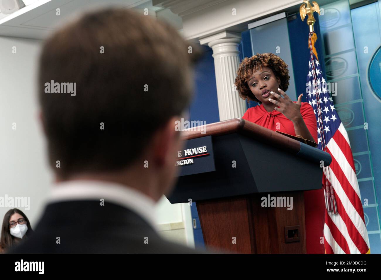 White House Press Secretary Karine Jean-Pierre speaks at a daily press ...