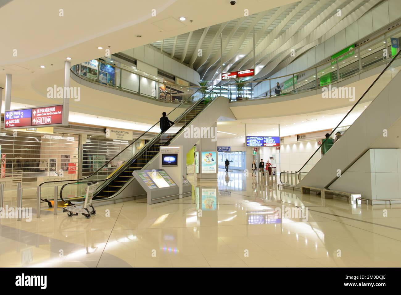 HONG KONG - APRIL 01: Airport interior on April 01, 2014 in Hong Kong ...