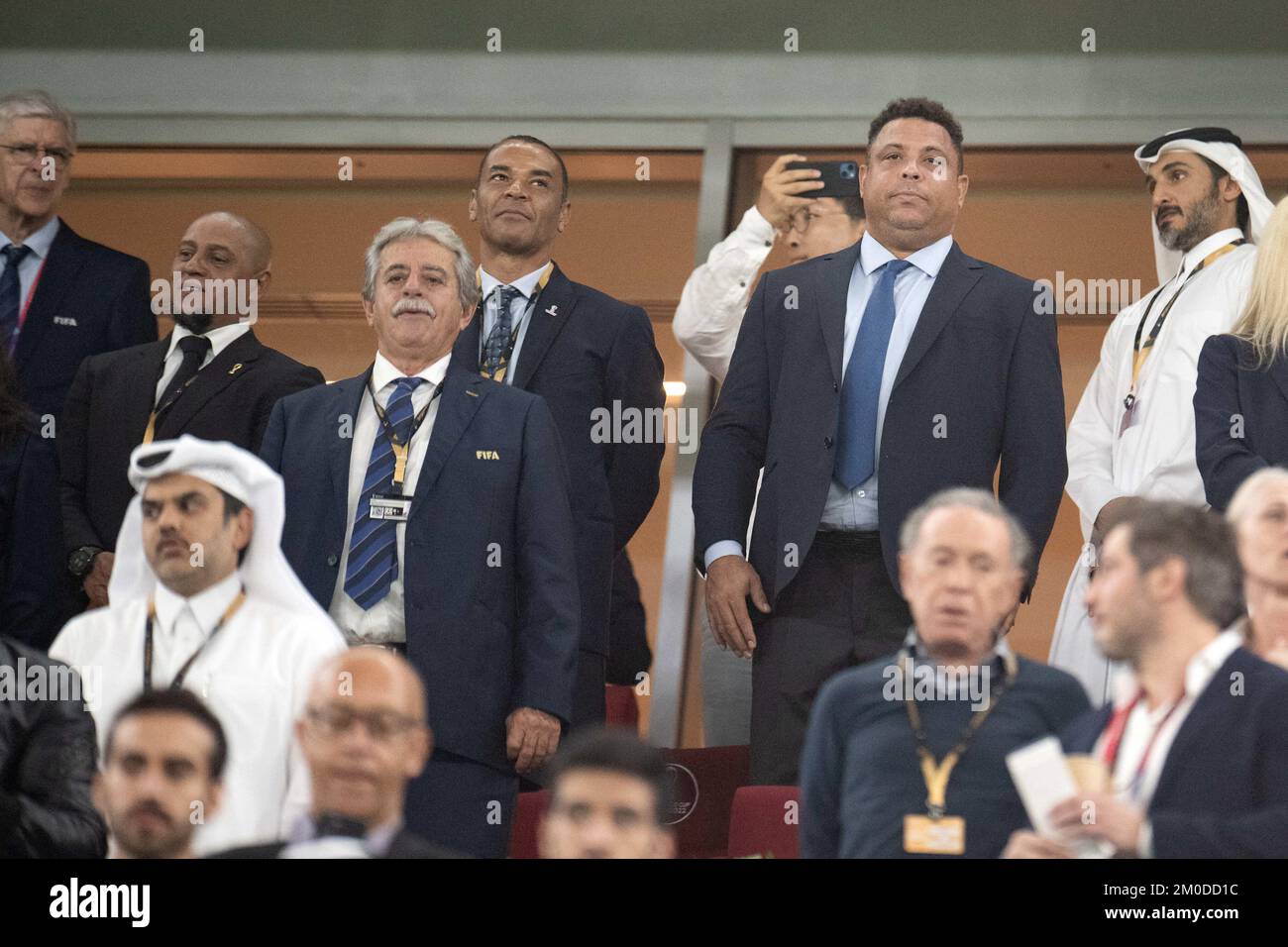 Former player of Brazil, Roberto Carlo, Cafu and Ronaldo attend the ...