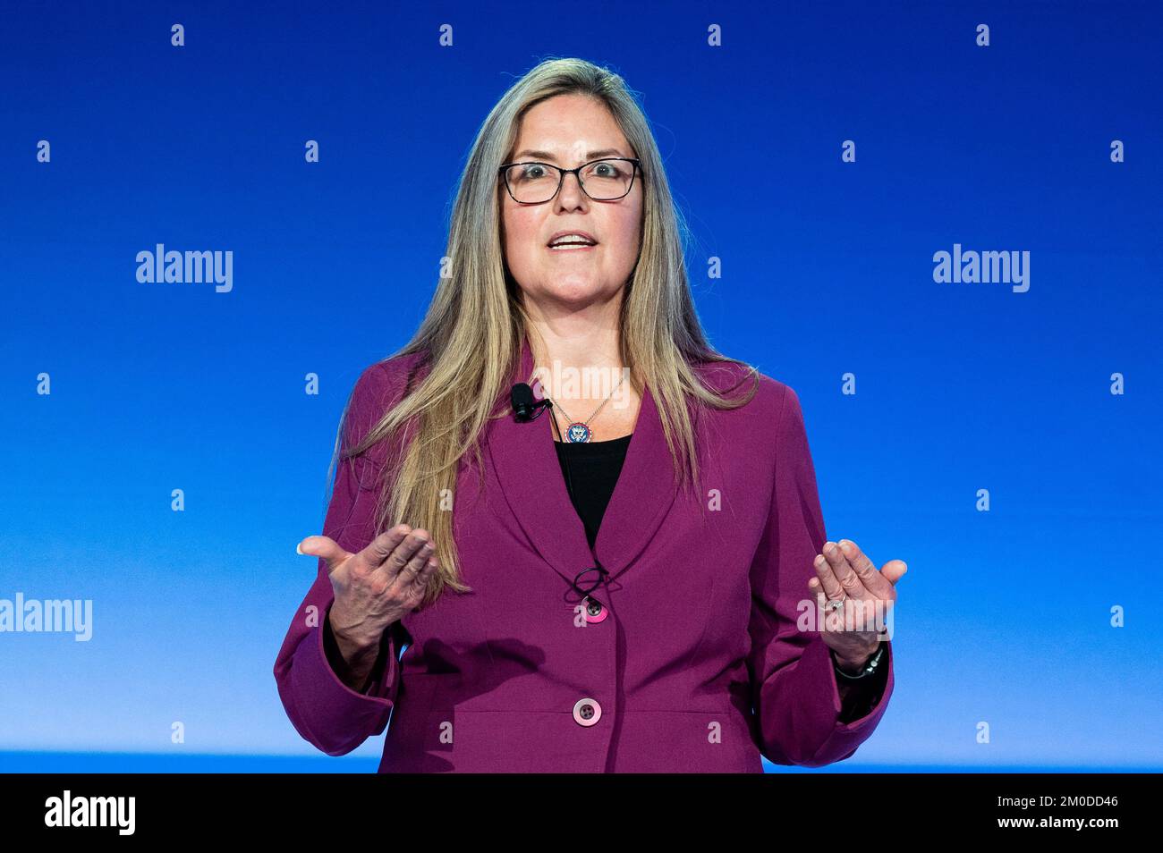 U.S. Representative Jennifer Wexton (D-VA) speaking at the 2022 J ...
