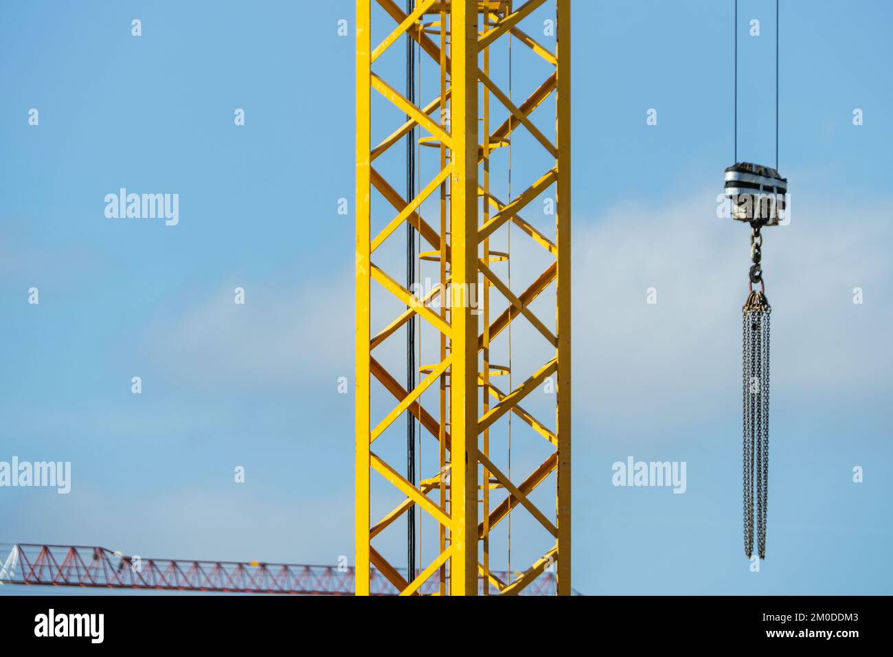 urban metal cranes for the construction of buildings with a hook with ...