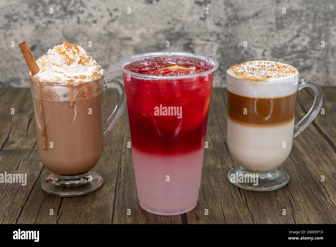 Tempting choices of beverages ranging from chocolate mocha or vanilla ...