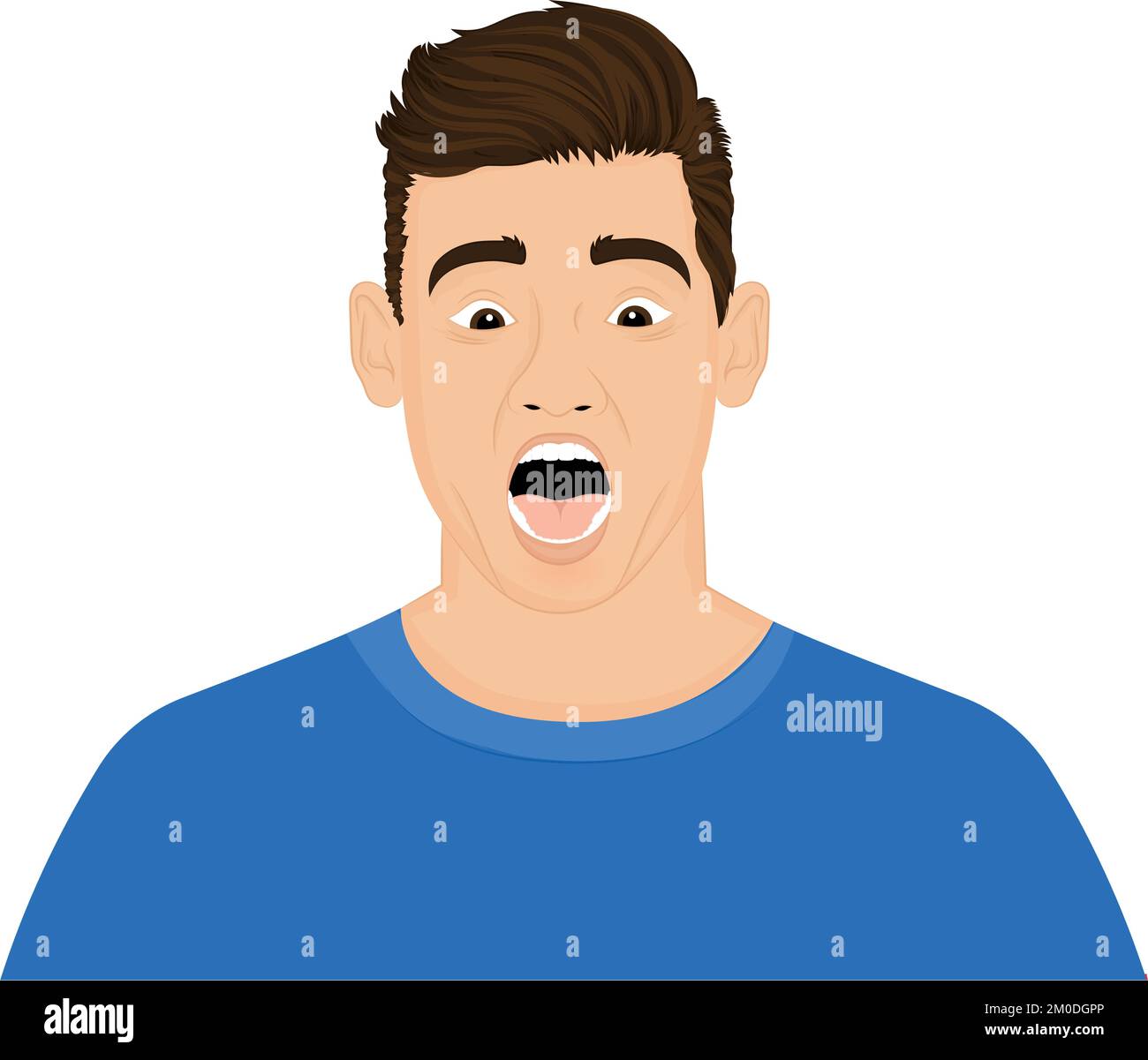 Isolated surprised boy realistic character Vector Stock Vector Image ...