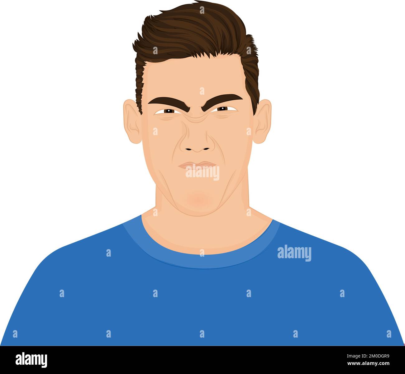 Isolated angry boy realistic character Vector Stock Vector Image & Art ...