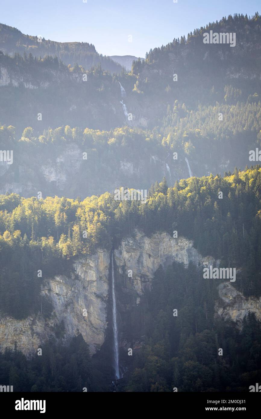 Reichenbach Falls in Bernese Oberland region of Switzerland Stock Photo ...