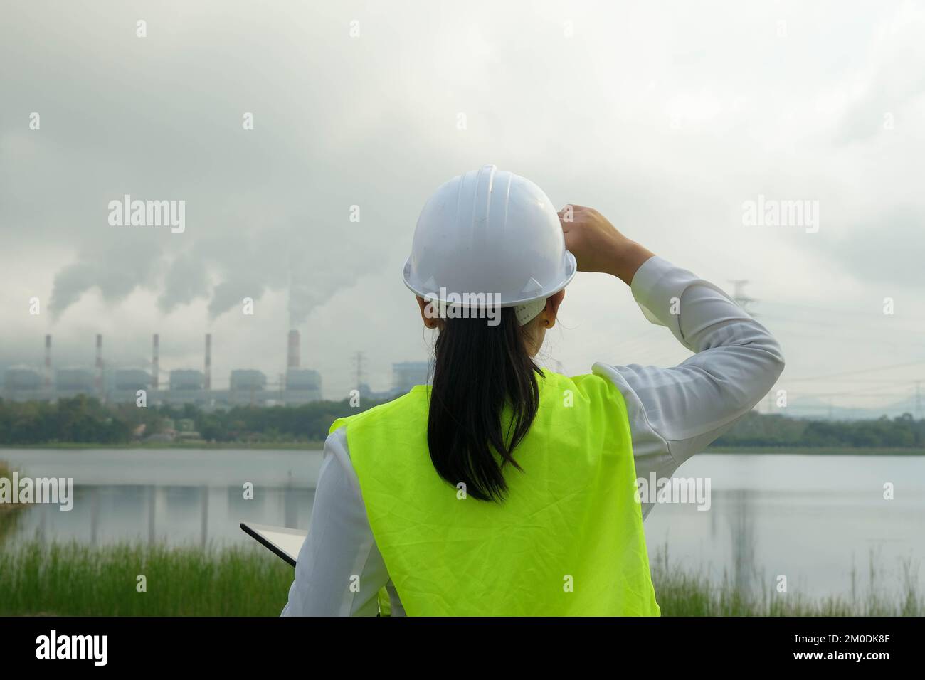 Female chief engineer wearing green hi-res stock photography and images ...