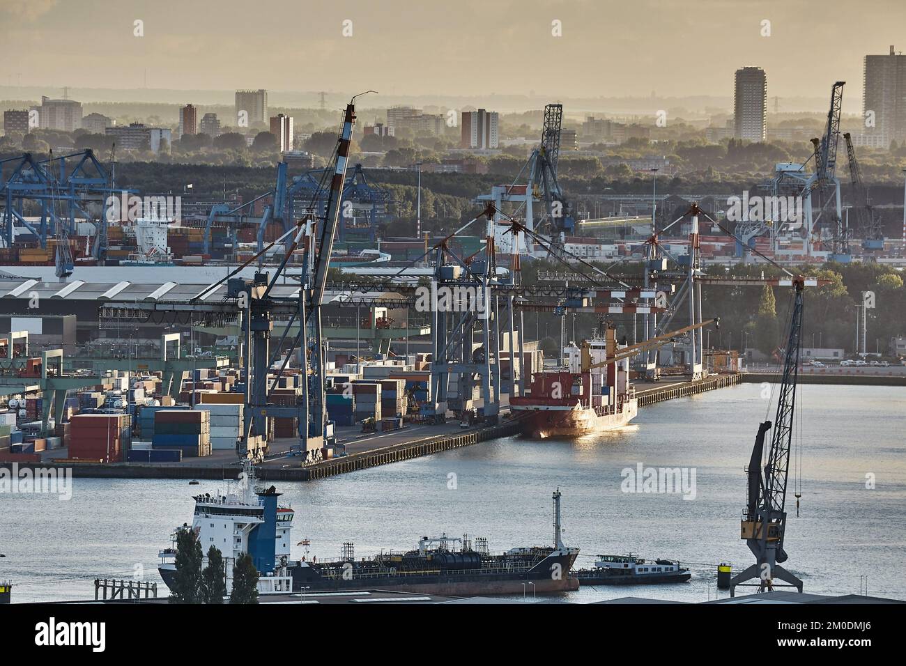 Port of Rotterdam container ships Stock Photo - Alamy