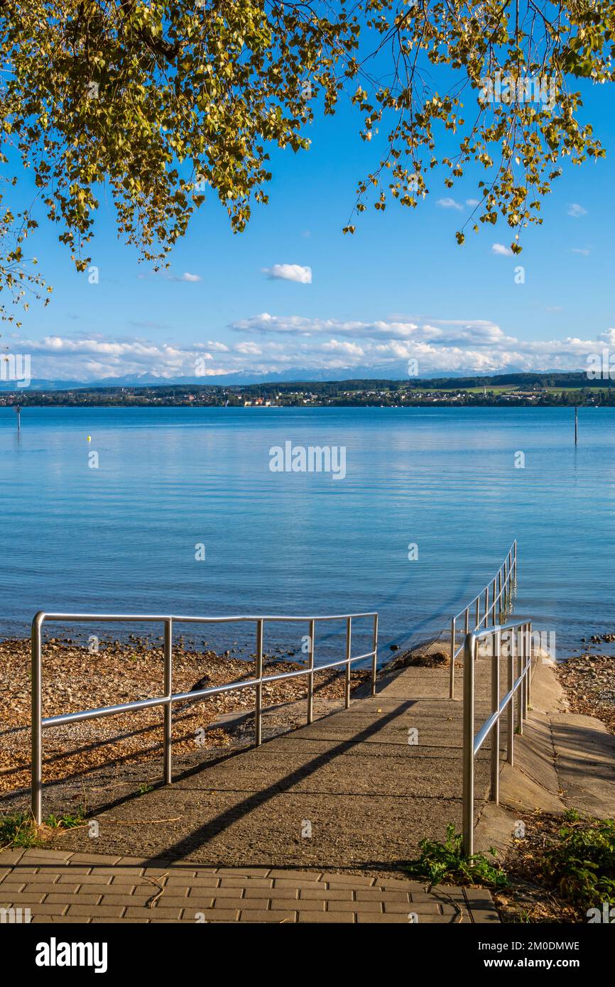 Holidays on the beautiful Lake Constance Konstanz lake shore Stock ...