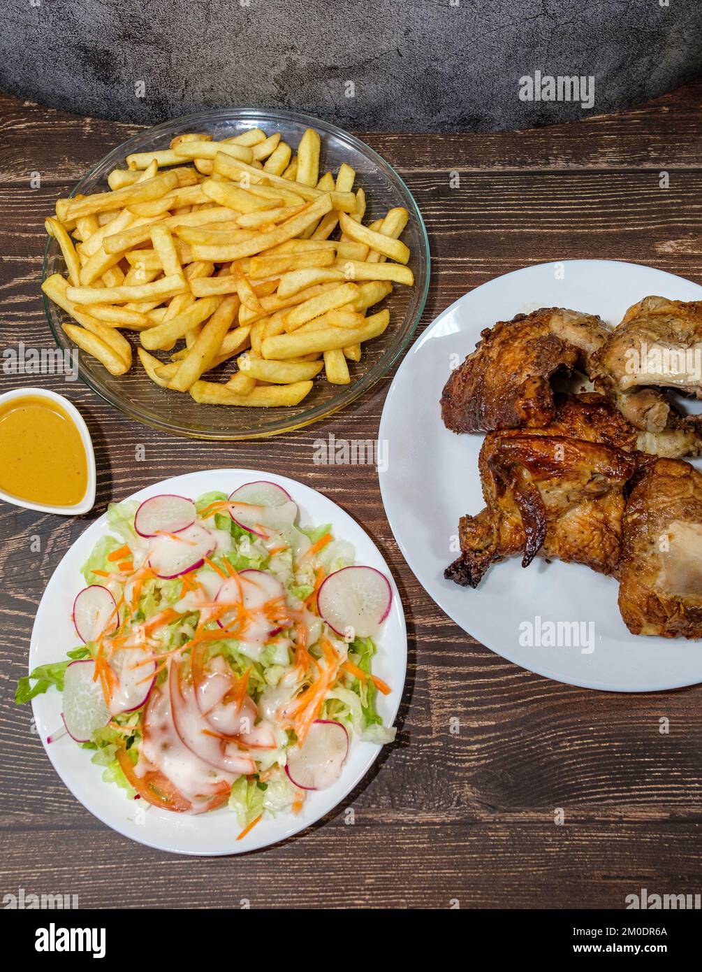 Grilled chicken potatoes vegetables hi-res stock photography and images ...