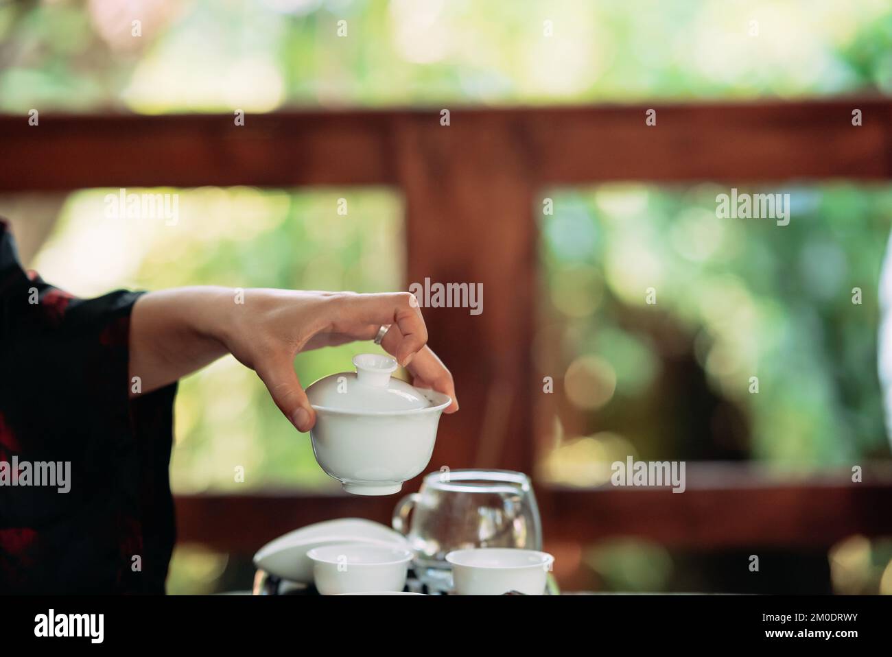 Process brewing tea woman steeping hi-res stock photography and images ...