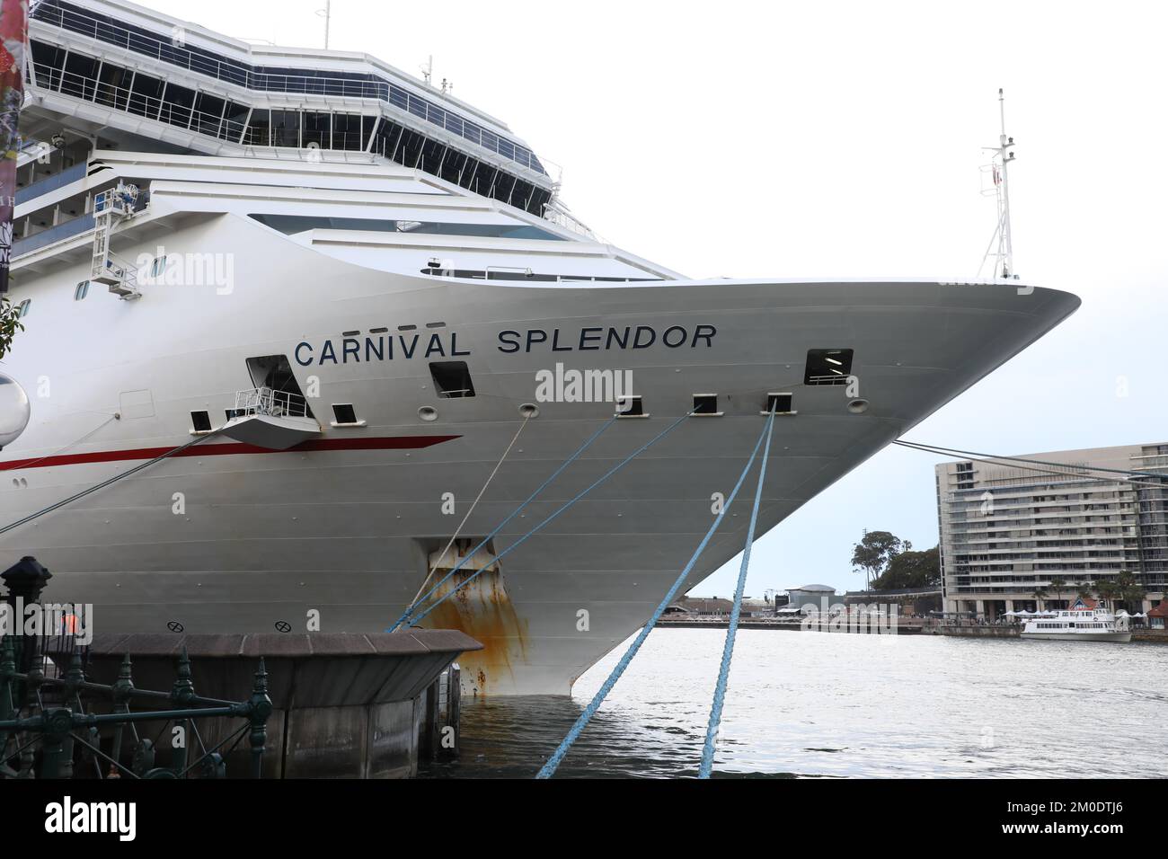 Carnival Splendor cruise ship moored at the Overseas Passenger Terminal ...