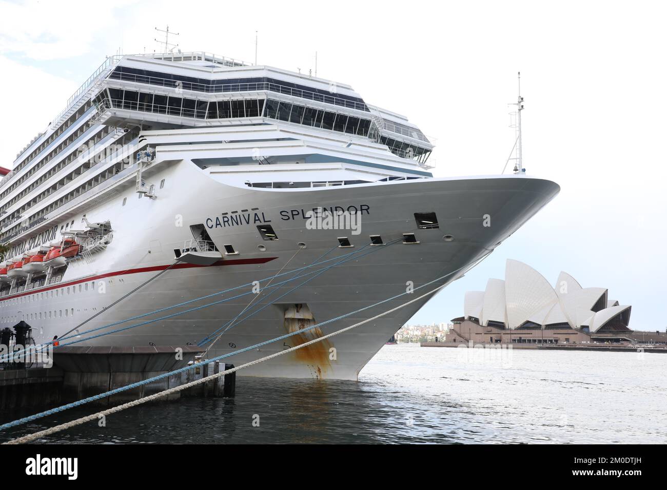 Carnival Splendor cruise ship moored at the Overseas Passenger Terminal ...