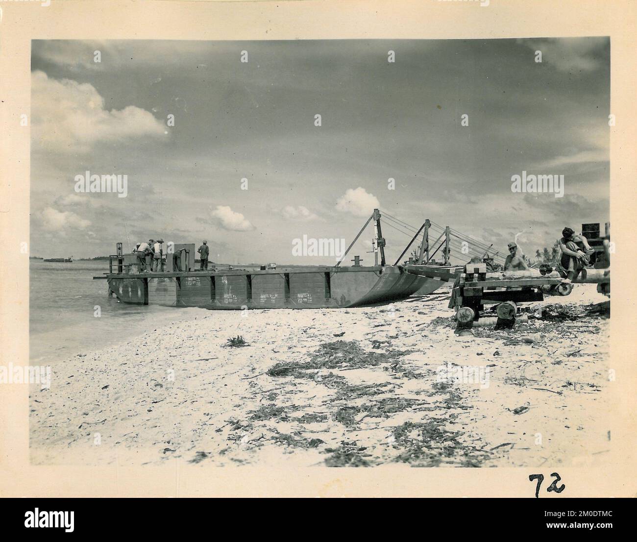 An American Seabee construction battalion gets to work building ...
