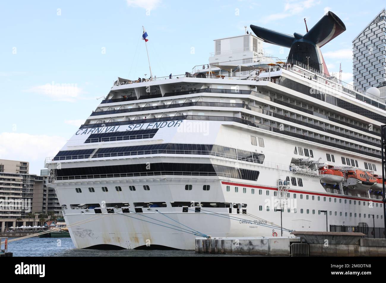Carnival Splendor cruise ship moored at the Overseas Passenger Terminal ...