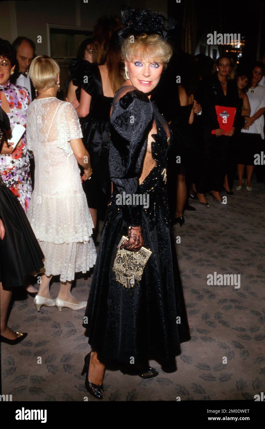 Elke Sommer at the 1987 Salute to Hollywood Benefit at Beverly Hilton ...
