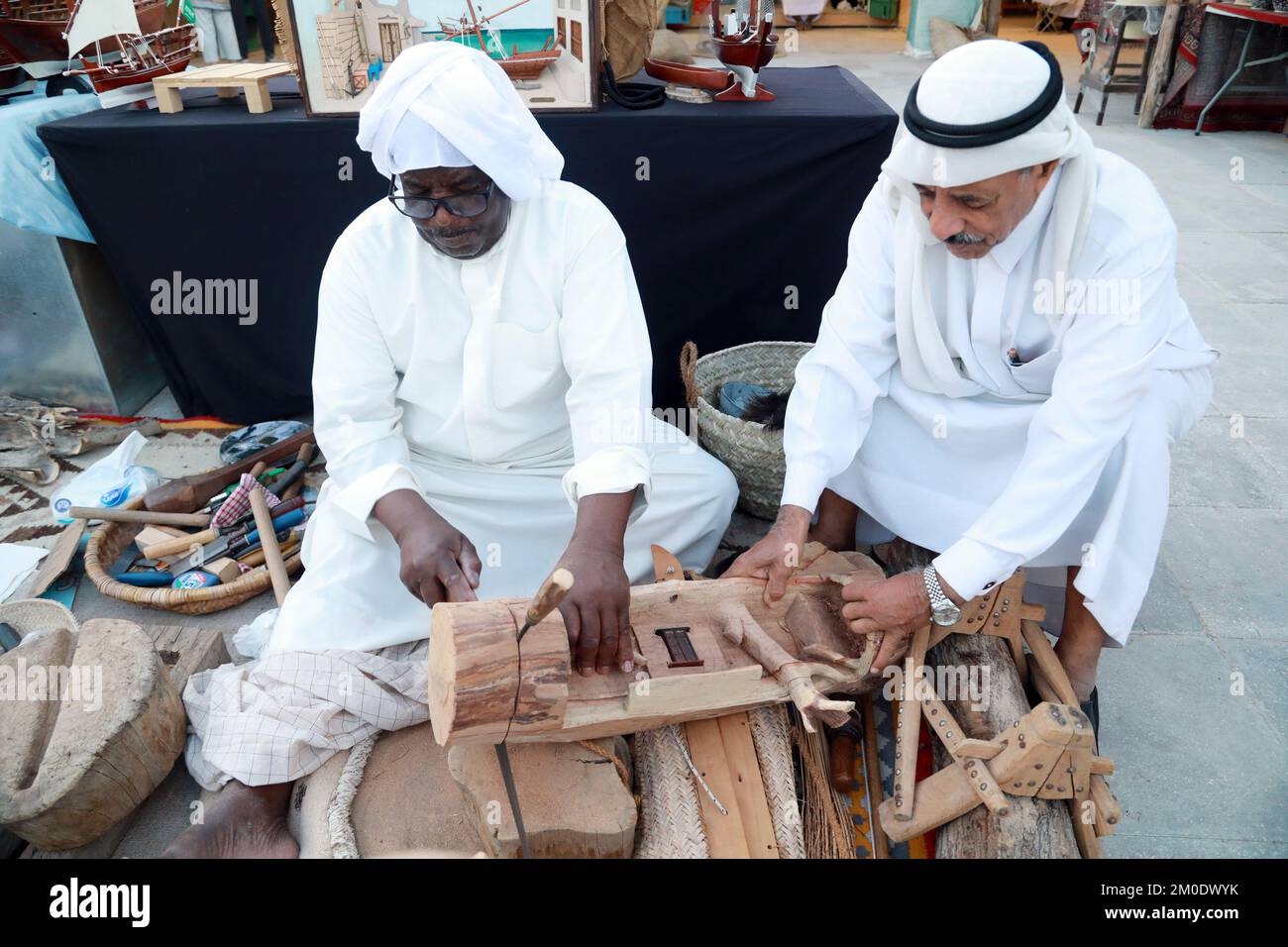Doha, Qatar. 4th Dec, 2022. Merchants of Arabian community manufacture ...