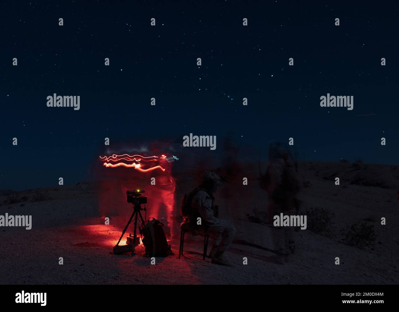 U.S. Marines with 1st Marine Division plan a fire mission during a fire ...