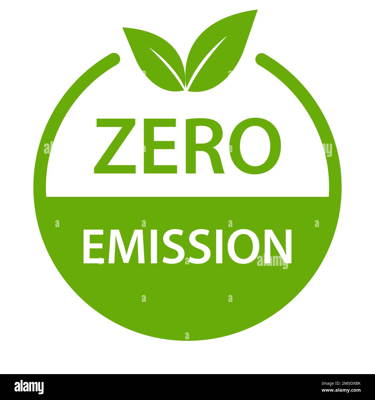 Zero emission icon vector CO2 neutral green sign for your web site ...