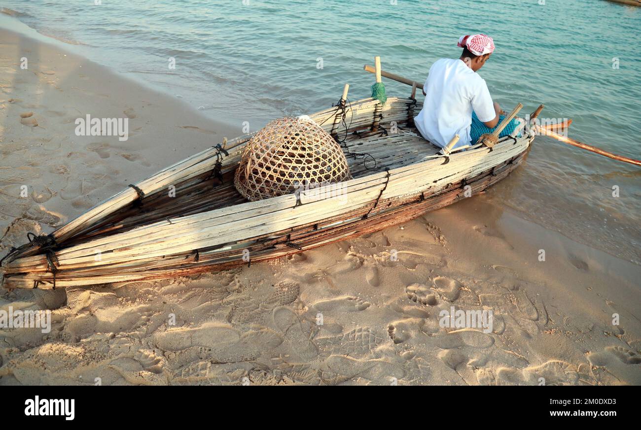 Doha, Qatar. 4th Dec, 2022. Merchants of Arabian community transport ...