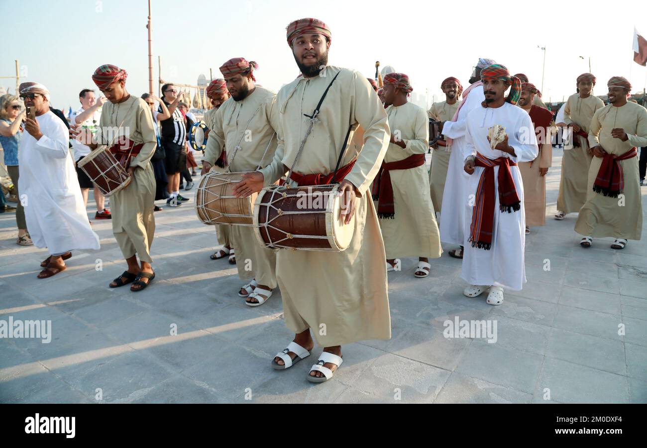 Doha, Qatar. 4th Dec, 2022. Merchants of Arabian community manufacture ...