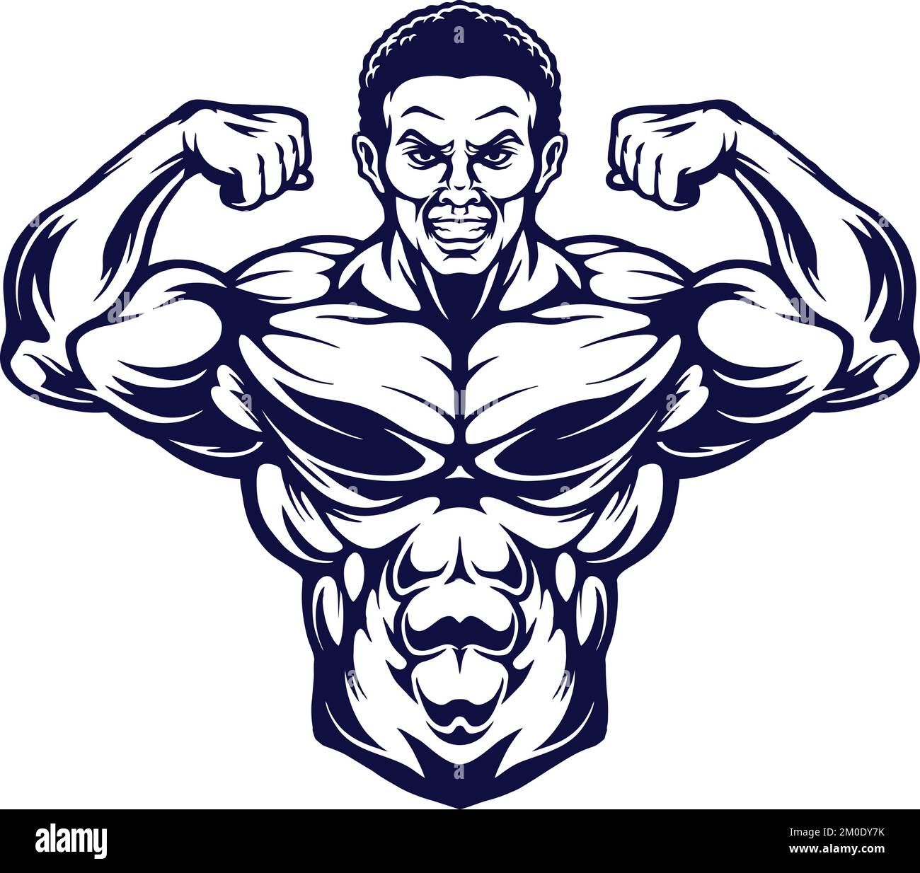 The Man Power Strong Silhouette vector illustrations for your work logo ...