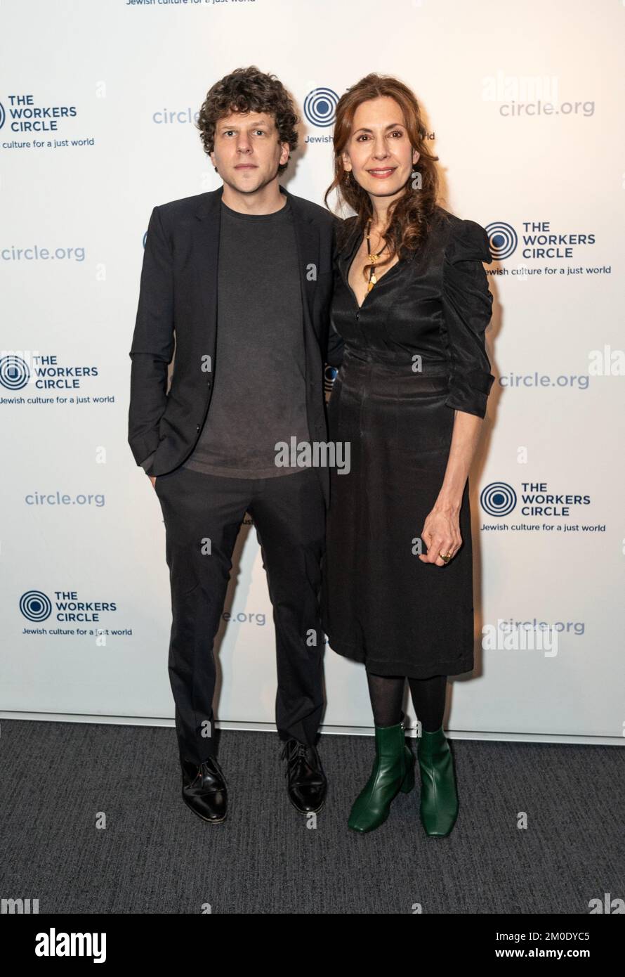 Jesse Eisenberg and Jessica Hecht attend Workers Circle Activism Award ...