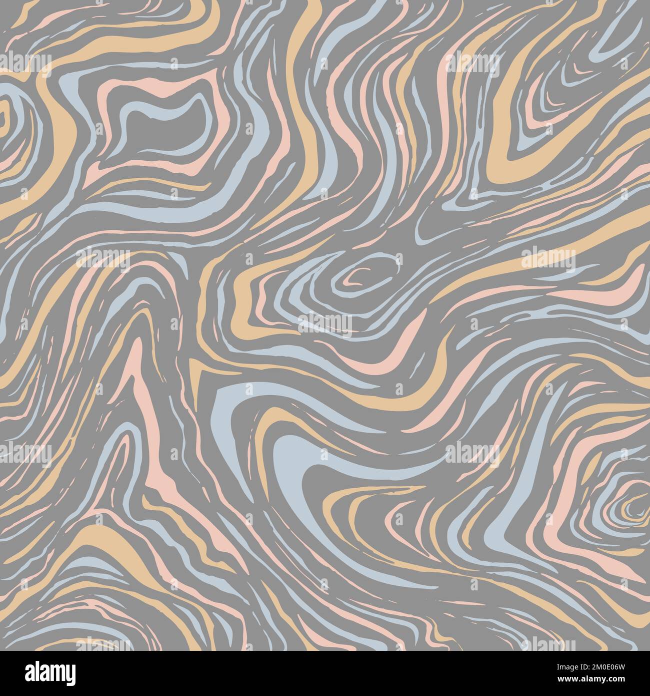 Wavy swirl vector seamless pattern Hand drawn 1970 vector illustration ... Wavy swirl vector seamless pattern Hand drawn 1970 vector illustration ...