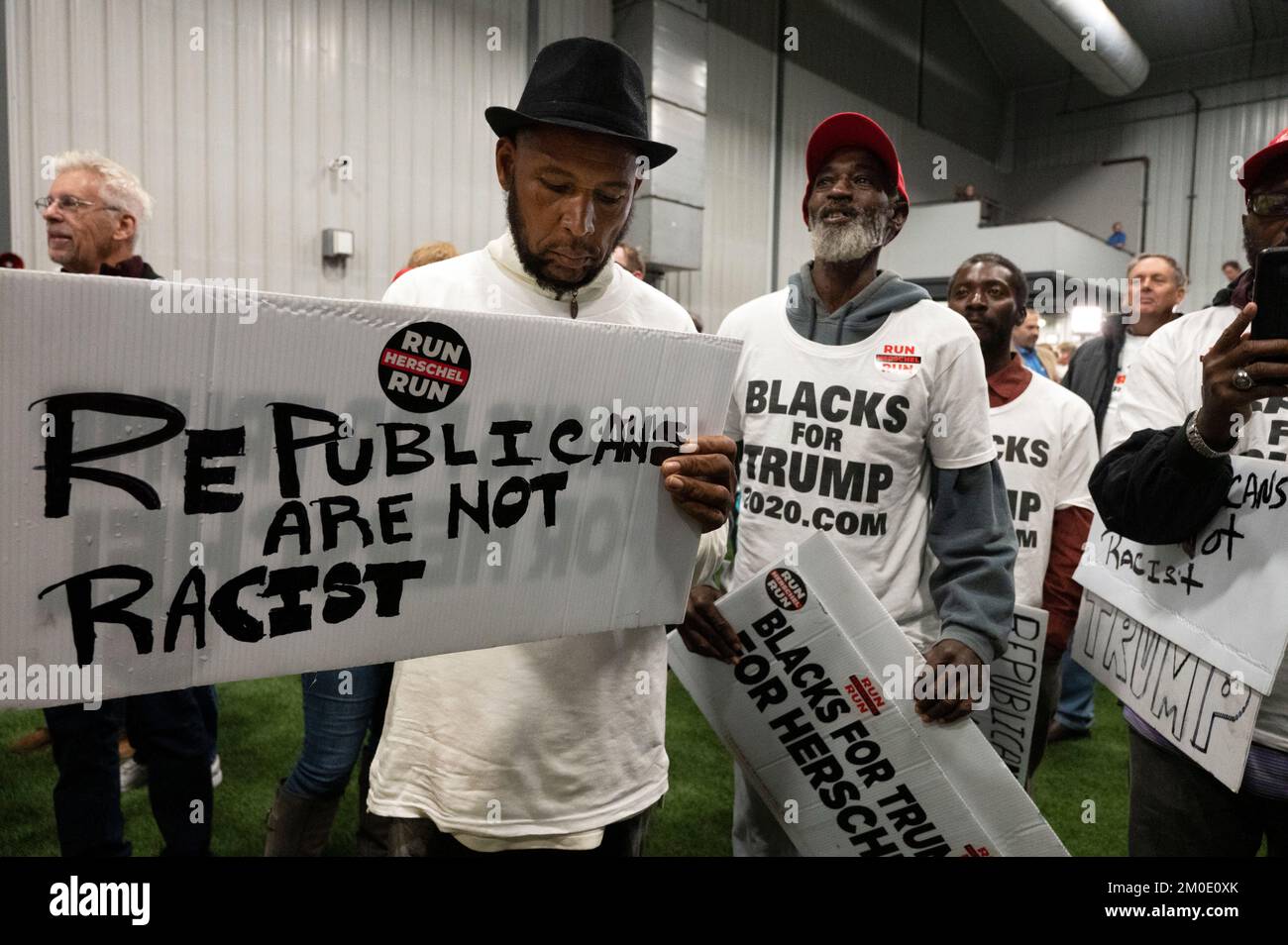 Kennesaw, Georgia, USA. 5th Dec, 2022. Members of Blacks for Trump ...