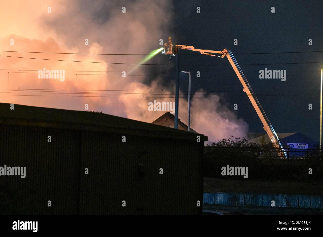 Lower Walsall Street, Wolverhampton, December 6th 2022 - A huge fire ...