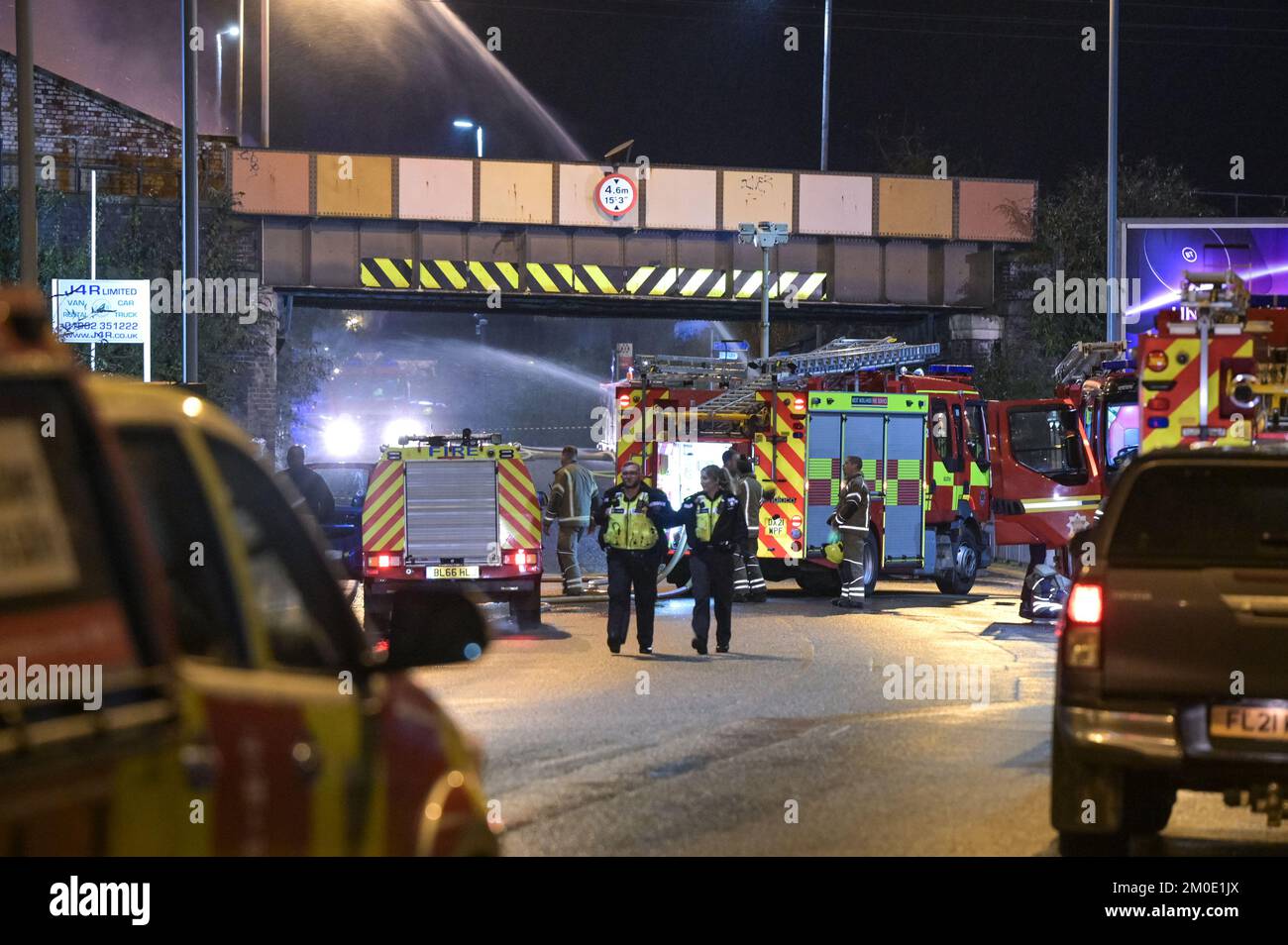 Lower Walsall Street, Wolverhampton, December 6th 2022 - A huge fire ...