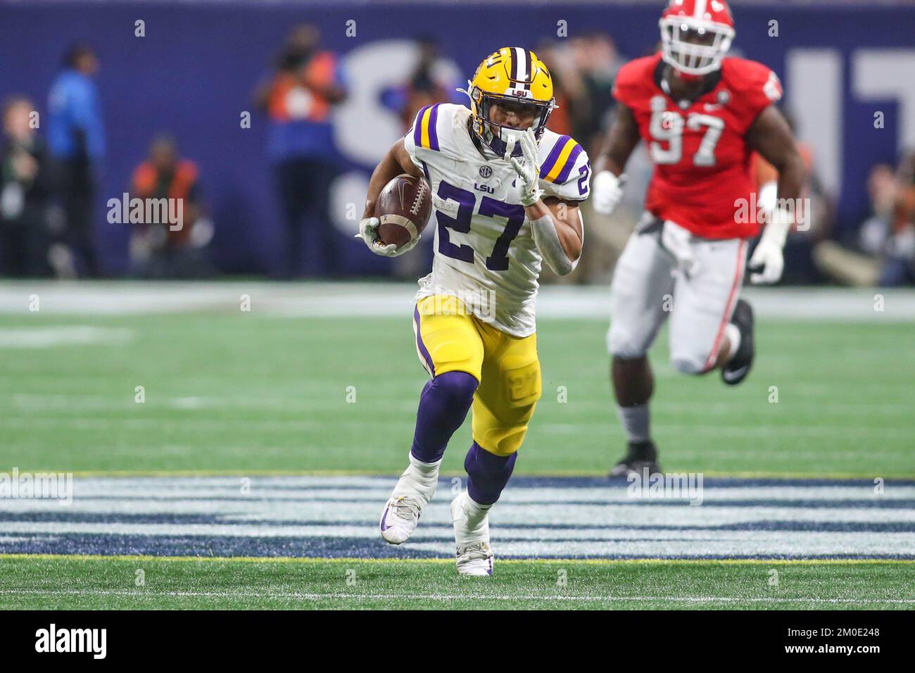 December 03, 2022: LSU running back Josh Williams (27) breaks a long ...