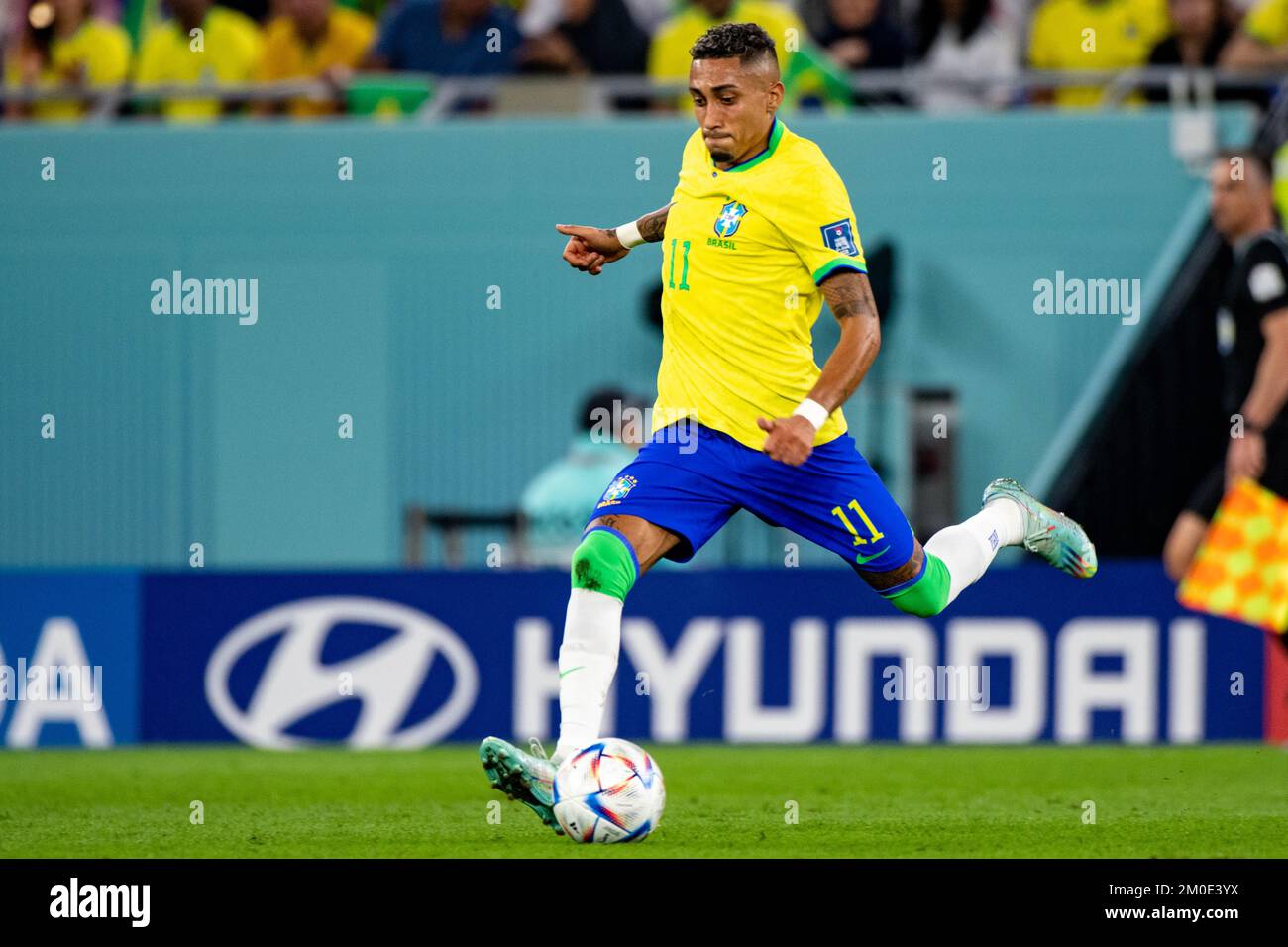 Doha, Qatar. 05th Dec, 2022. Raphinha of Brazil during the FIFA World ...