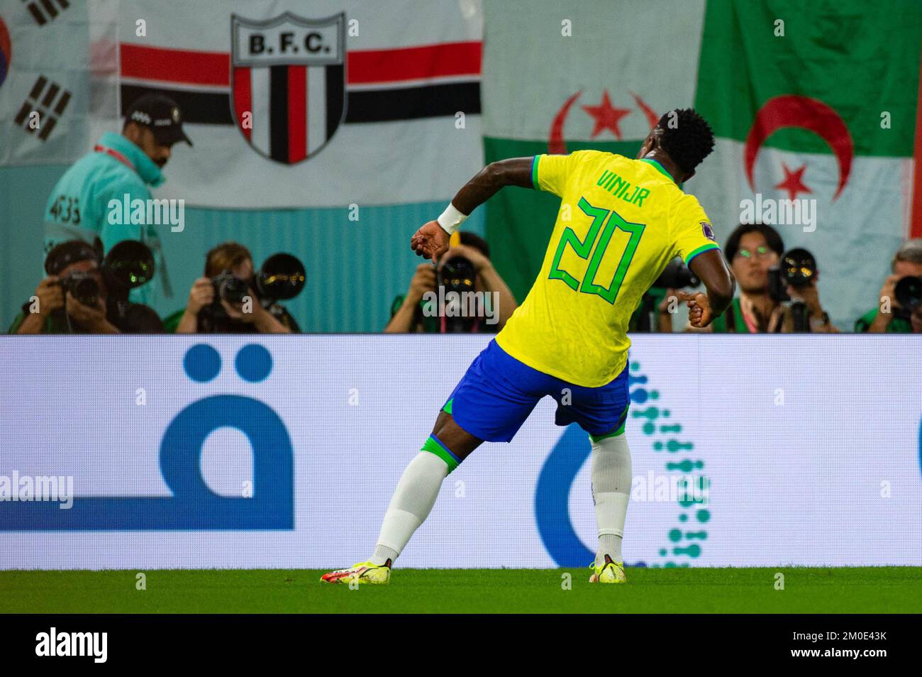 Vinicius Jr of Brazil celebrates scoring during the FIFA World Cup ...