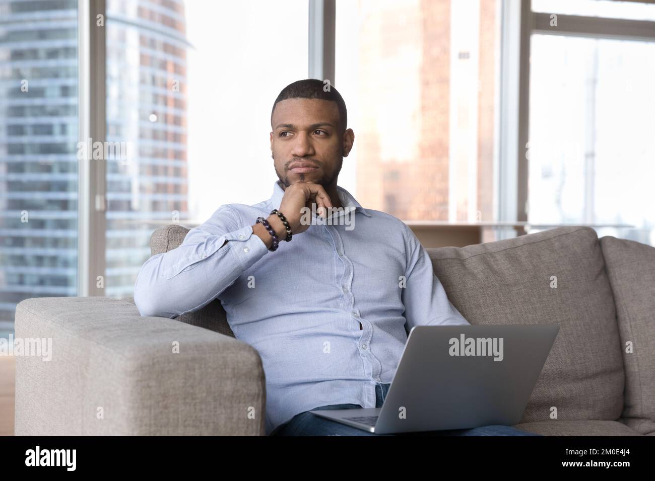 Laptop on lap black hi-res stock photography and images - Alamy