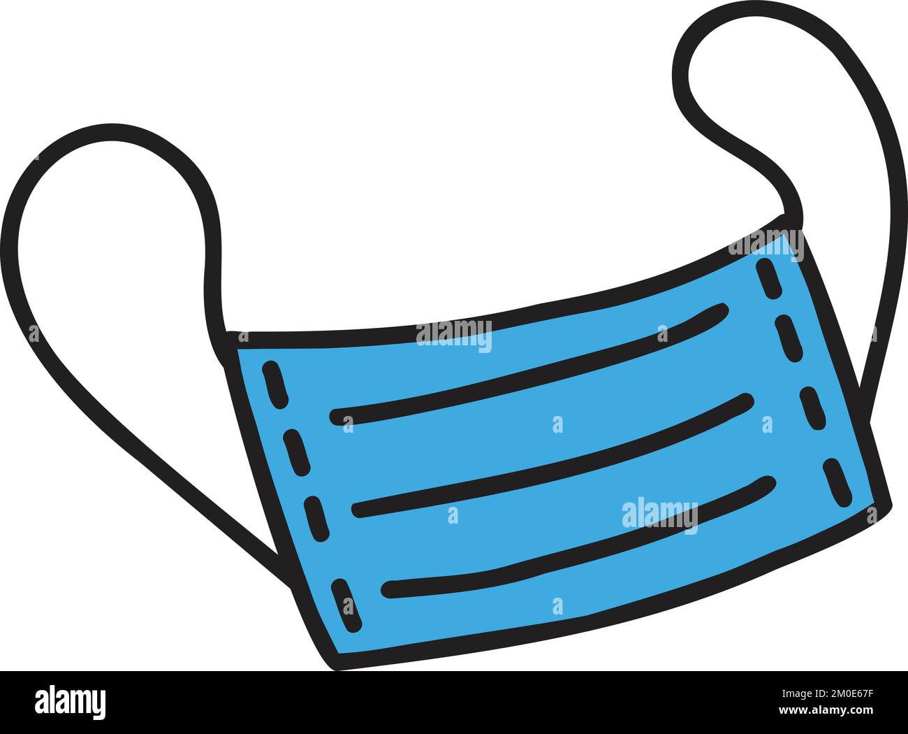 Hand Drawn mask illustration isolated on background Stock Vector Image ...