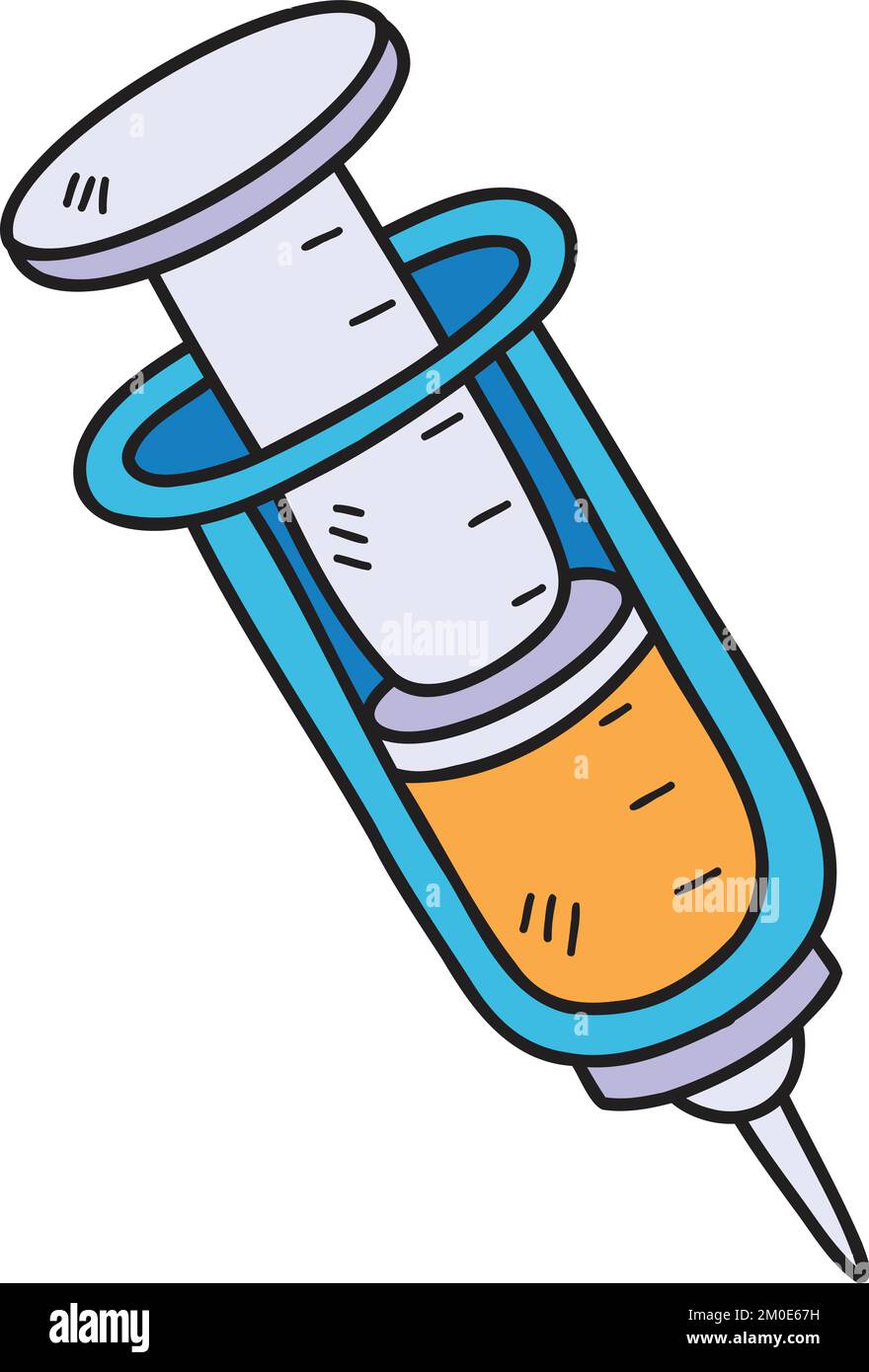 Hand Drawn syringe illustration isolated on background Stock Vector ...