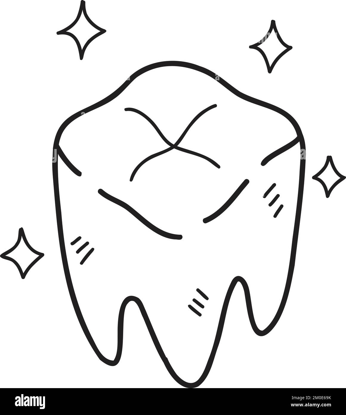 Hand Drawn good teeth illustration isolated on background Stock Vector ...