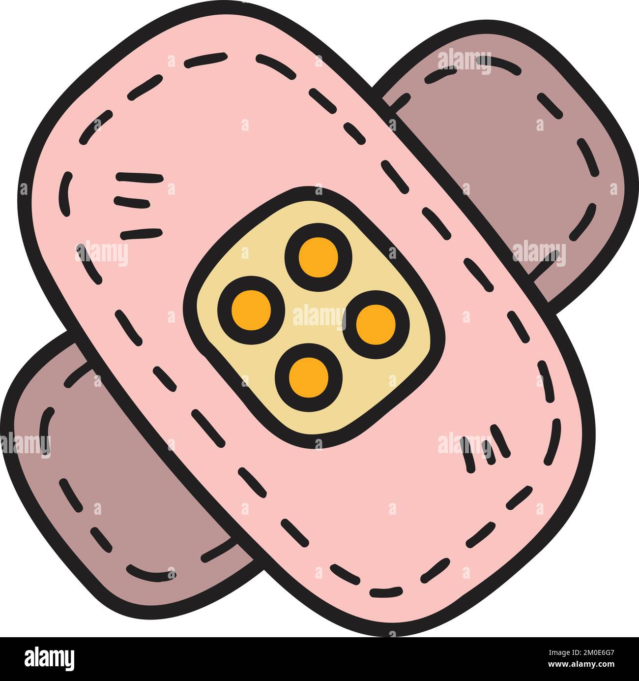 Hand Drawn adhesive bandage illustration isolated on background Stock ...