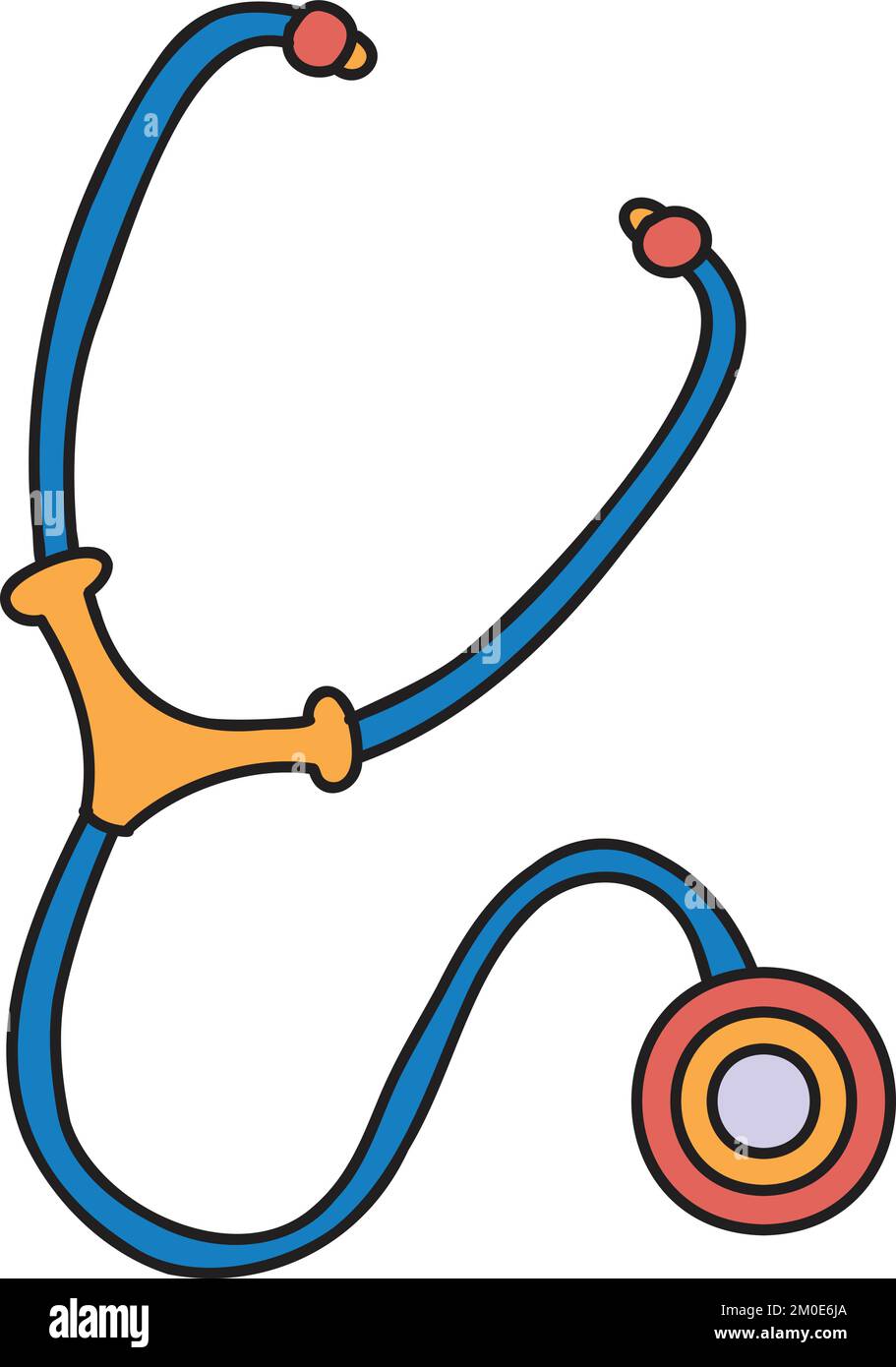 Hand Drawn Stethoscope illustration isolated on background Stock Vector ...